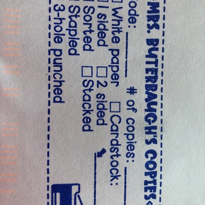Copy Instructions Checklist Self-inking Teacher Large Stamp - Etsy