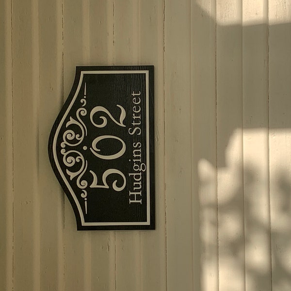 French Colonial Address Sign, House Number Sign, Creole Style Address ...