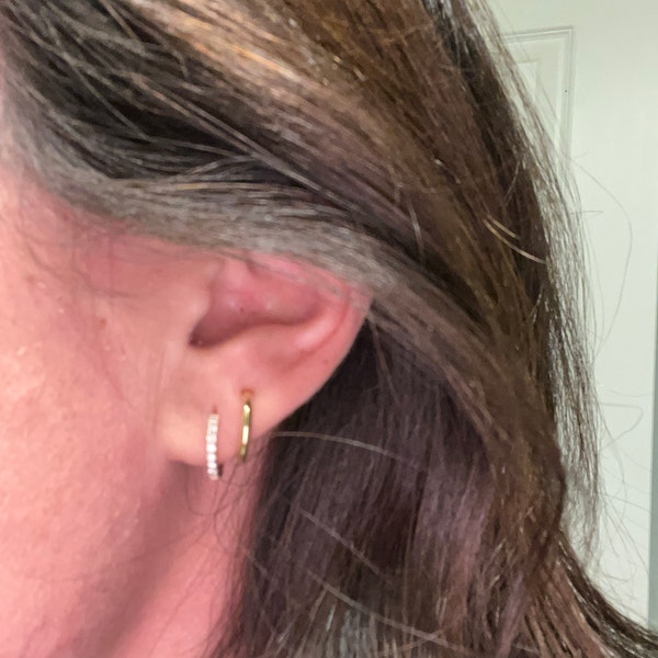 Tiny Nose Stud Sterling Silver CZ Nose Stud Mini Micro Nose Stud 1.5mm ...