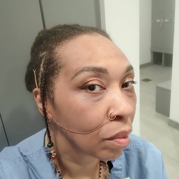 Ear Chain 22k Yellow Gold Indian Earrings Jewelry, Indian Kanoti ...