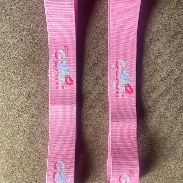 Custom Logo PINK Elastic Melt Belt Wigs Hair Lace Melt Velcro Belt ...
