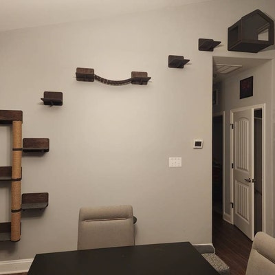 Wood Cat House Wall Cat Furniture Cat Play House Tower for Cats Modern ...