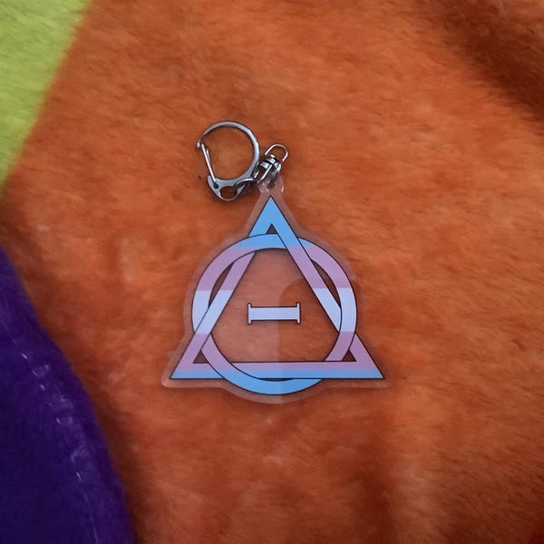Therian Theta Delta Symbol Pride/lgbtq+ Double-sided Keychain - Etsy