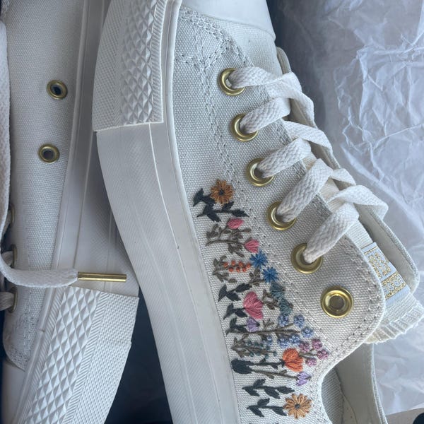 Custom Embroidered Converse High Tops/ Custom Converse Chuck Taylor ...