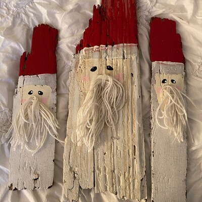 Reclaimed Santa, Rustic Santa, Farmhouse Santa, Rustic Christmas ...