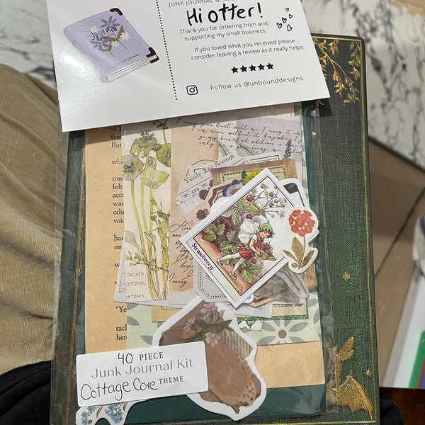 Cottage Core Themed (40 Piece) Junk Journal Kit - Scrapbooking ...