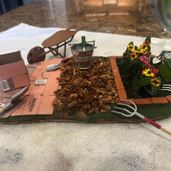 Miniature Rustic Outhouse Scene: Fairy Garden Cake Topper - Etsy