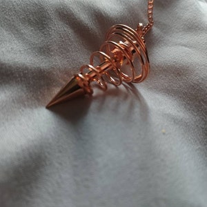 Copper Plated Spiral Pendulum, Copper Plated Vortex Pendulum, Dowsing ...