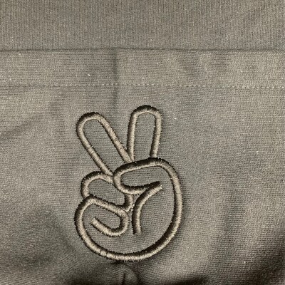 Hand Peace Sign Applique Design. Peace Sign Embroidery. Peace Sign ...