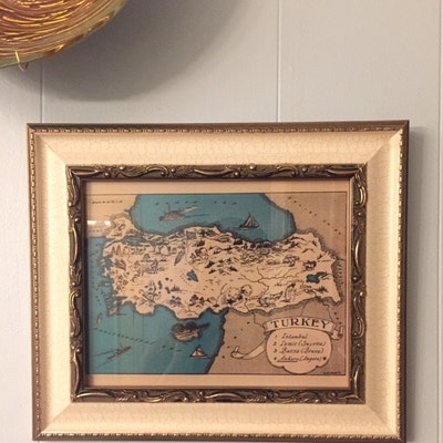 Vintage Cowboy Country Map DIGITAL IMAGE DOWNLOAD 1950s Map of Cowboy ...