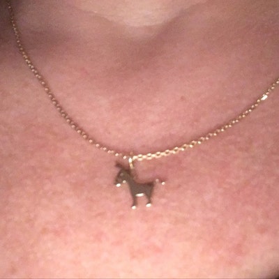 Solid Gold Donkey Necklace, Farm Animal Pendant, 14k 9k 18k, Quirky ...