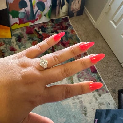 2.33 TC Marquise & Half Moon Cut Trilogy 14k Solid Yellow Gold Ring ...