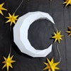 Moon and Stars Papercraft 3D DIY Low Poly Paper Crafts Origami Wall ...