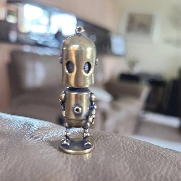 Bitsy, the Brass Robot Figurine - Etsy