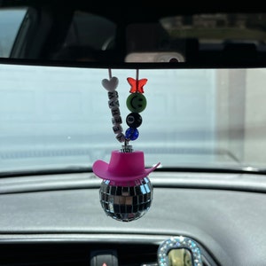 Cascading Mini Disco Gold Chain Rear View Mirror Car Decor L - Etsy