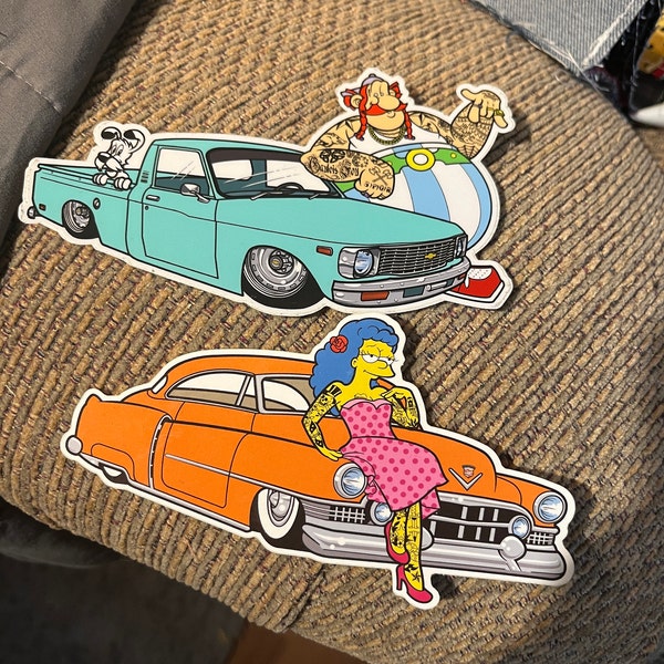 Simpsons Family Sticker Pack- Marge, Bart, Homer, Lisa, Maggie - Etsy