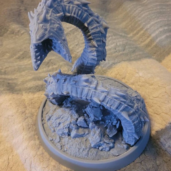 D&D Ancient Sand Worm Monster / Boss / Pathfinder Miniature | RPG Model ...