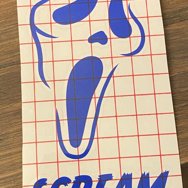 Scream Mask Decal – Horror/movie| Car Window Decal | Laptop Decal ...