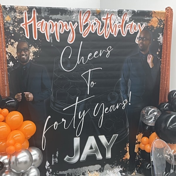 Custom Backdrop Banner, Complete Custom Design, Birthday Party Banner ...