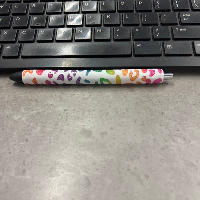 Rainbow Leopard Print Pen, Glitter Pens, Epoxy Pens, Custom Glitter Pen ...