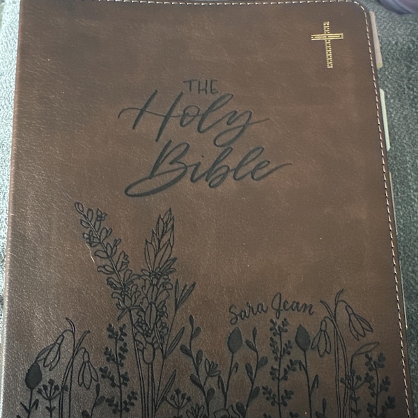 PERSONALIZED NIV Large Print Bible - Tan/brown - All My Life You Have ...