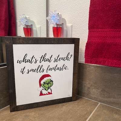 Christmas Bathroom Wooden Sign, Bathroom Decor, Christmas Decor ...
