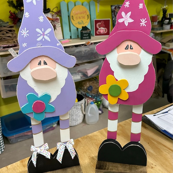 E-PATTERN Critter Stick Leg Spring Gnome Wood Craft DIY Pattern ...