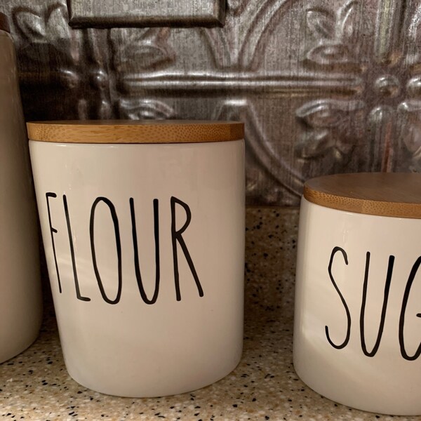 Rae Dunn Inspired, Pantry Decals, Organization Vinyl, Canister Labels ...