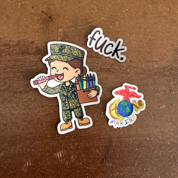 Marine Corps Enlisted Ranks Dress Vinyl Stickers, USMC Stickers ...