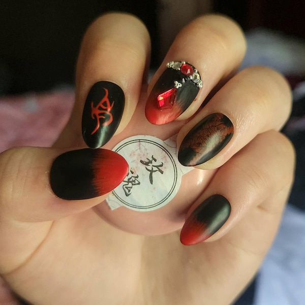 Matte Black and Red Ombre the Scum Villain's Self-saving System Luo ...