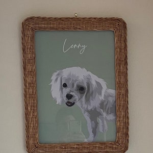 Vintage Style Wicker Picture Frame , Wicker Photo Frame A3, A4 ...