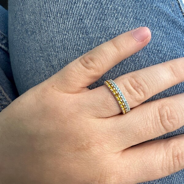 Eternity Birthstone Ring by Caitlyn Minimalist • Custom Multi Gemstone Ring • Personalized ...