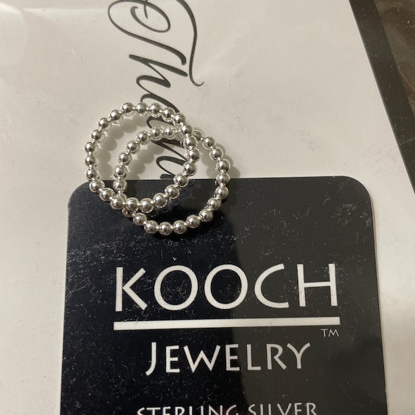 925 Sterling Silver Stretch Rings Stack of 2, Stacked Rings, Womens ...