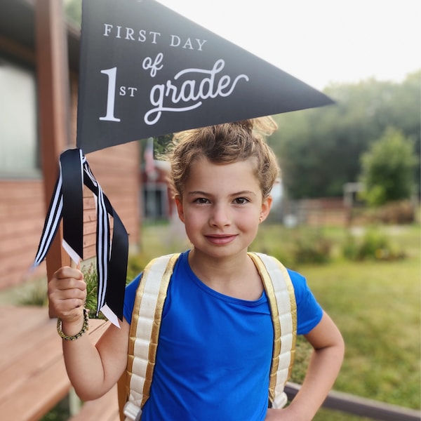 First Day of School Flag Back to School Flag - Etsy UK