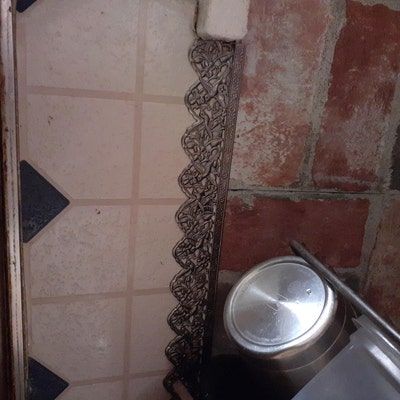 Lamp Banding Unfinished Steel 1 1/8 Scalloped Floral Texture for ...