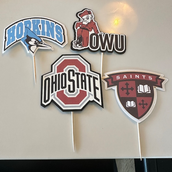 College Cupcake Topper and Graduation Decor - Etsy