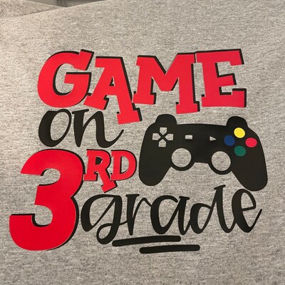Game on 3rd Grade SVG, SVG Cut File, Third Grade Svg, Back to School ...