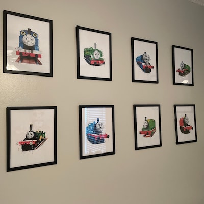 Thomas and Friends Set 9 Print Thomas Poster Tank Engine Watercolor ...
