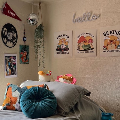 Cute Goose Wall Print, Motivation Quote, Retro Style Illustration ...