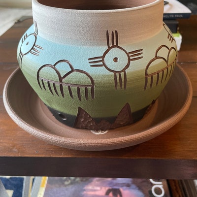 Multi-colored Mason Stain Hand Carved Tumbler Blue Green - Etsy