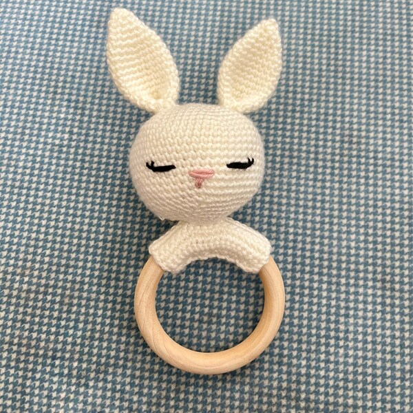 PATTERN ONLY: Bunny Rattle | Rabbit Rattle | Bunny Amigurumi Toy ...