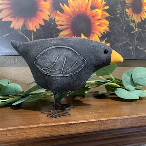 Primitive Fat Lil Red CARDINAL Bird Summer Folk Art Free - Etsy