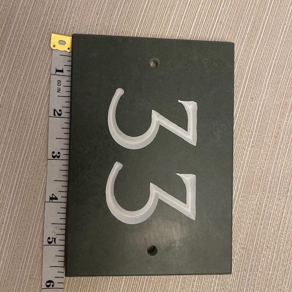 Handcrafted Green Slate House Number: Engraved Sign, Welsh Made - Etsy UK