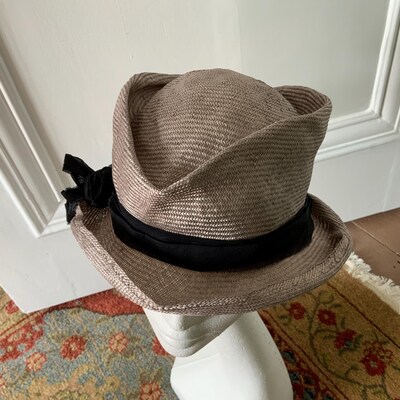 Seagreen Squashed Peachbloom Hat With Vintaged Grosgrain - Etsy