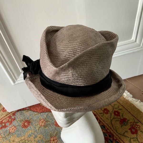 Seagreen Squashed Peachbloom Hat With Vintaged Grosgrain - Etsy