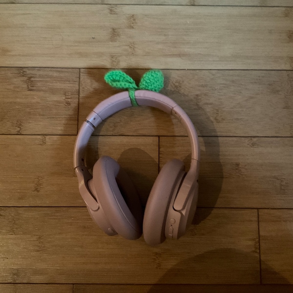 1 Pcs Crochet Sprout Leaf Headphones Accessory, Multipurpose Tie Gamer ...