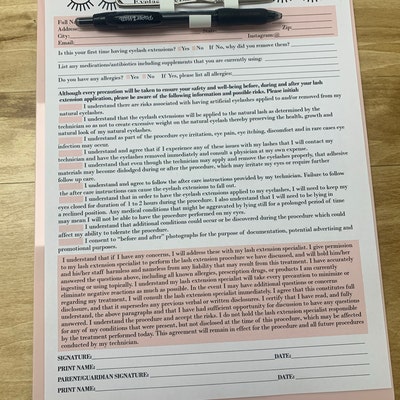 Editable Sign in Sheet, Client Sign in Sheet, Spa Client Check in Sheet ...