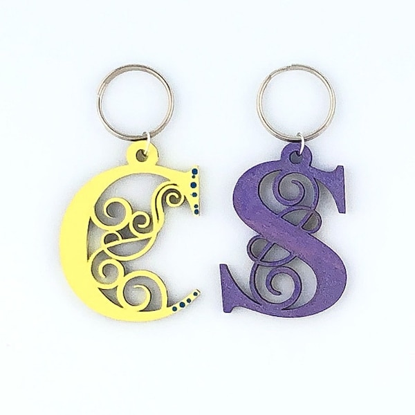 Swirl Letter Set - Full Alphabet - Digital Cut File - SVG - Glowforge ...