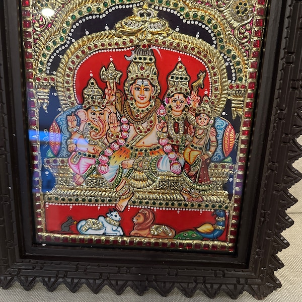 Shanku Chakra Naamam Garuda Hanuman Hindu Home Decor Wall Panel Wooden ...