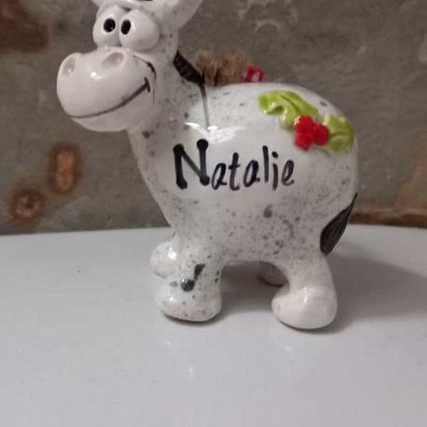 Name a Donkey Christmas Tree Bauble. Handmade Christmas Tree Decoration ...